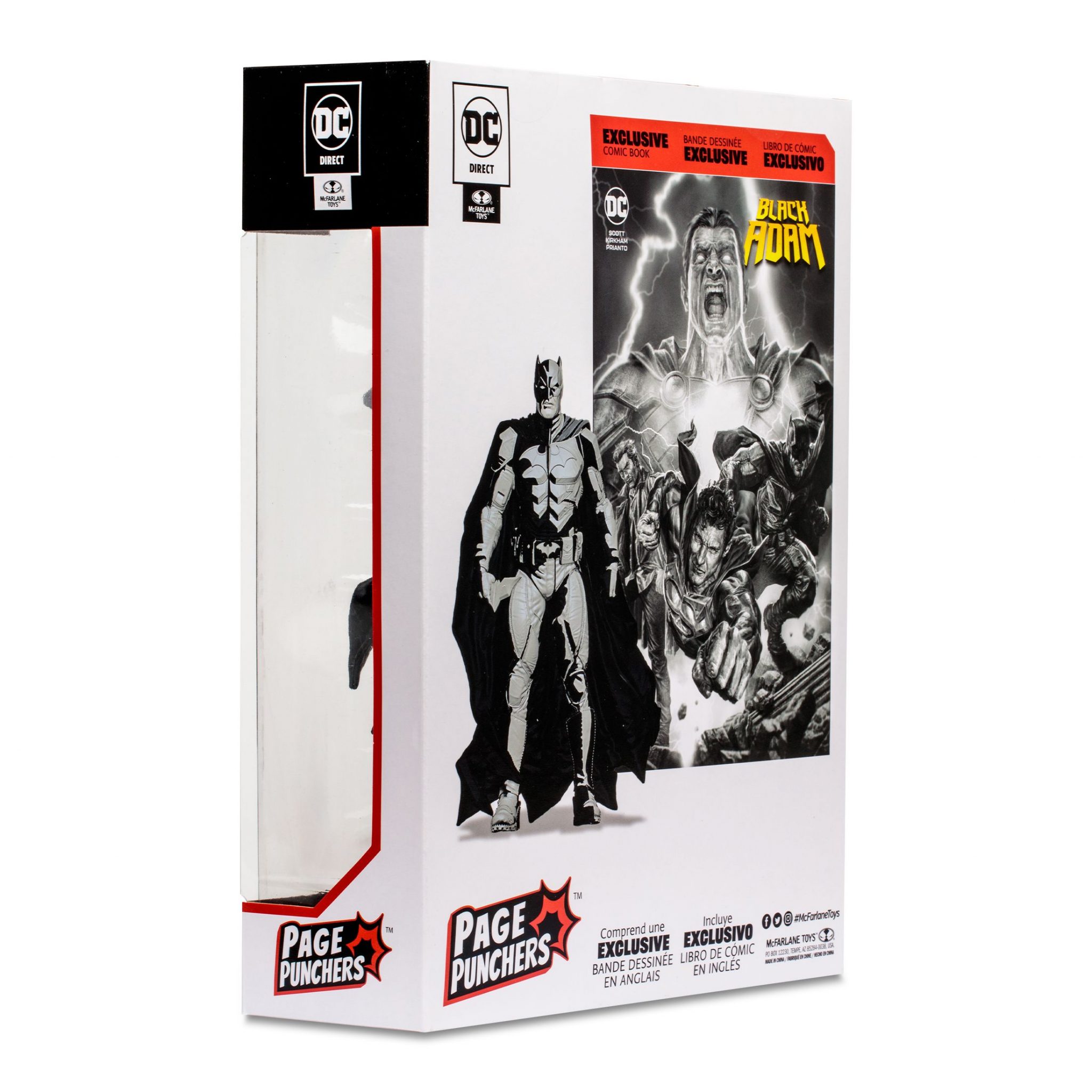 DC Page Punchers Batman line art variant - 7" figure B&W McFarlane Toys ...